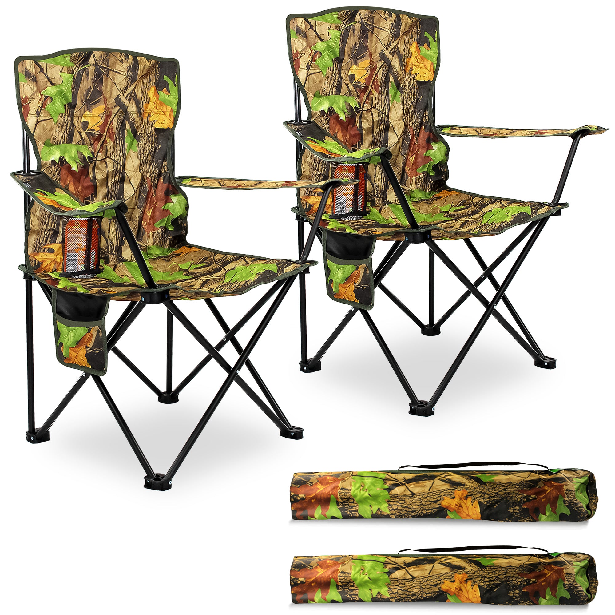 Portable Camouflage Camping Chairs [Set of 2] – Folding Tables UK