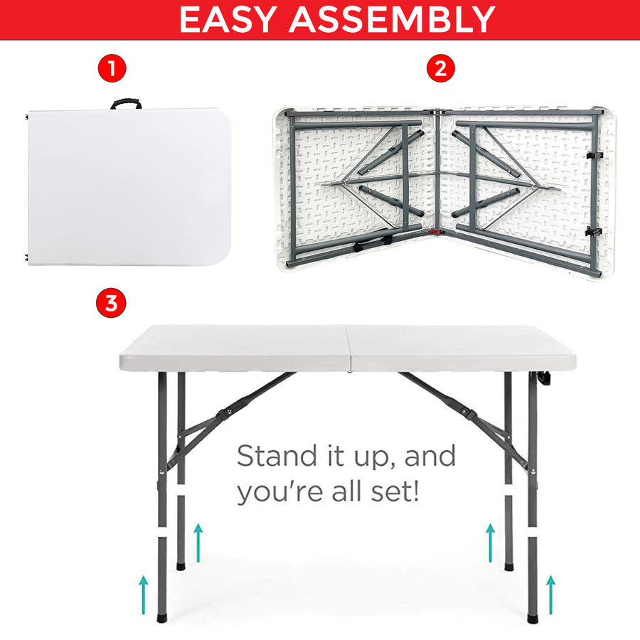 4 Feet - Heavy Duty Trestle Folding Table | FoldingTablesUK.com ...