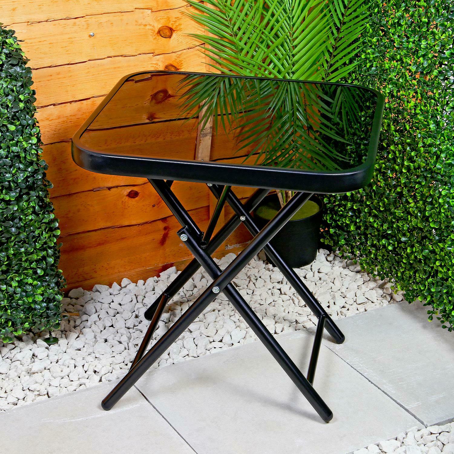 Glass Top Garden Folding Table | Folding Tables UK